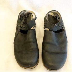 Teva | Shoes | Teva Black Leather Clog Mule Slides Sandals 85 | Poshmark